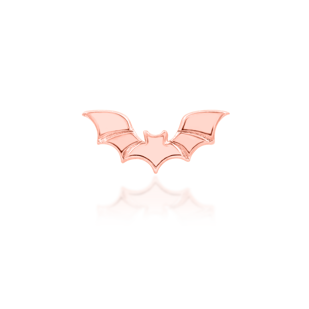 14K Gold Bat Threadless End – ARAKNA Body Jewelry